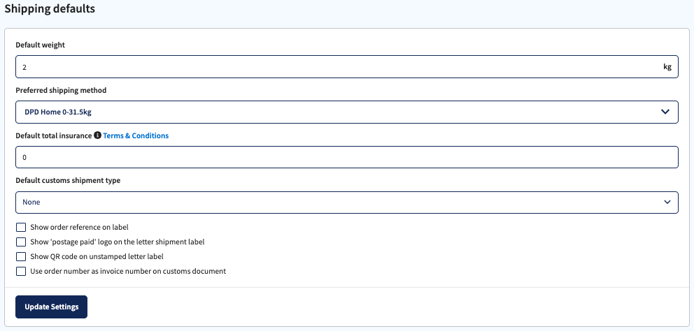 How to set up your default shipping settings – Sendcloud Help Center